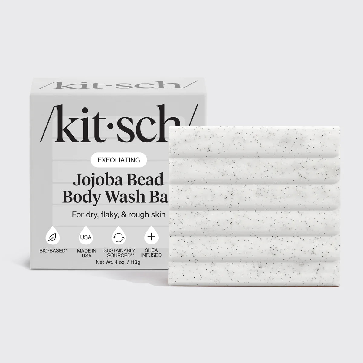 Kitsch Jojoba Bead Exfoliating Body Wash Bar – Organic Living